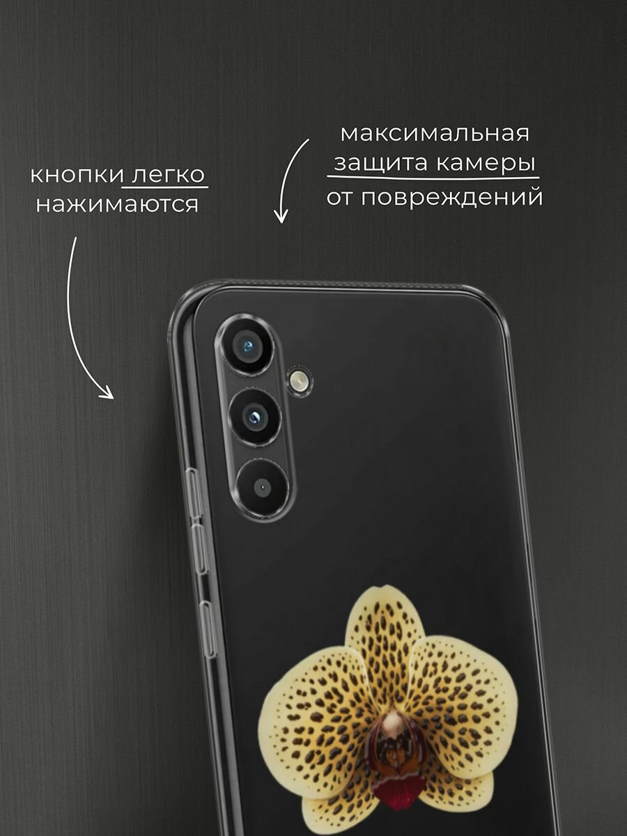 Чехол на Samsung Galaxy A34 / Самсунг A34 с принтом Желтая орхидея — фото 1