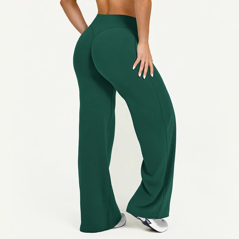 Штаны для йоги женские, зеленые, Forest Green, XL