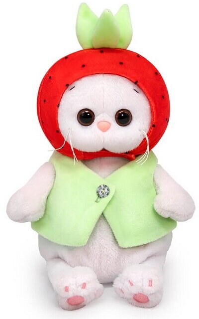 Мягкая игрушка Кошечка Лили Baby в шапочке клубничка 20 см, Budi Basa, LB-109