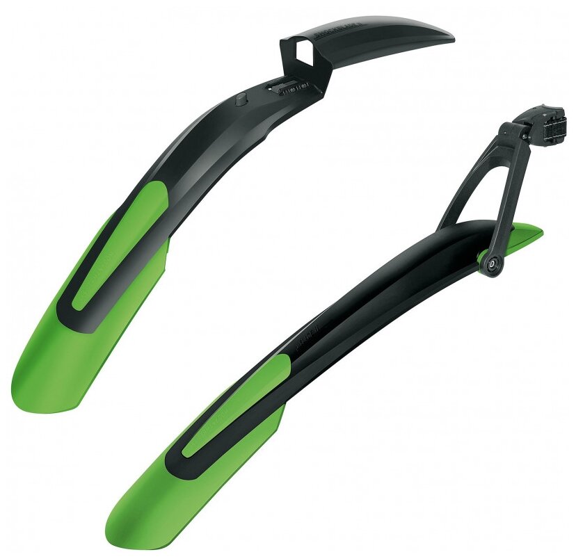 Крылья 0-11607 пластик SKS-11607 комплект X-BLADE + SHOCKBLADE 29 +27.5 PLUS черные с зеленым спойлером