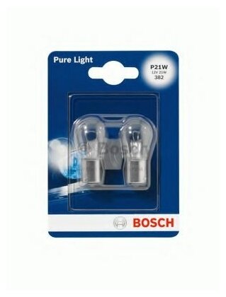 Лампа STANDARD P21W 12V 21W (блистер 2 шт.) Bosch 1 987 301 017