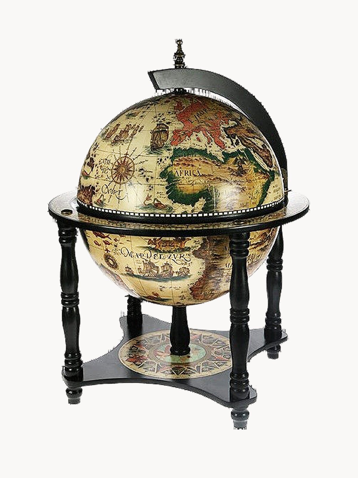 Глобус-бар Jufeng напольный d 33 светлый JF-JG-33006-WB