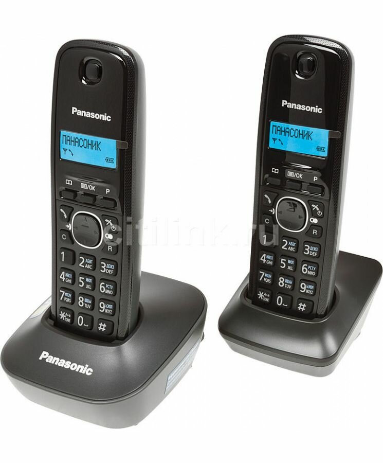 Радиотелефон для дома и офиса беспроводной KX-TG1612RUH