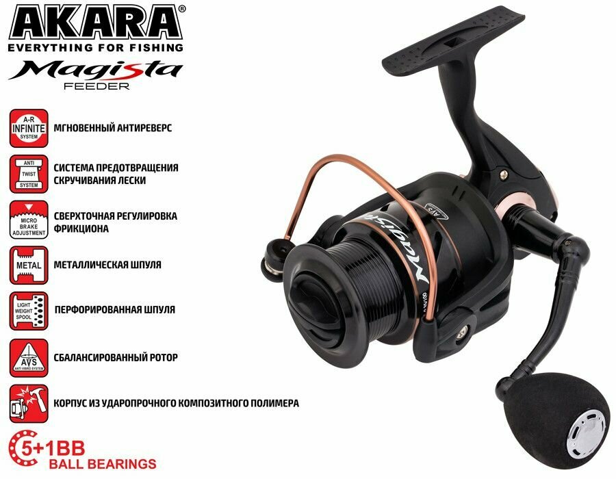 Катушка Akara Magista Feeder 4000 5+1bb
