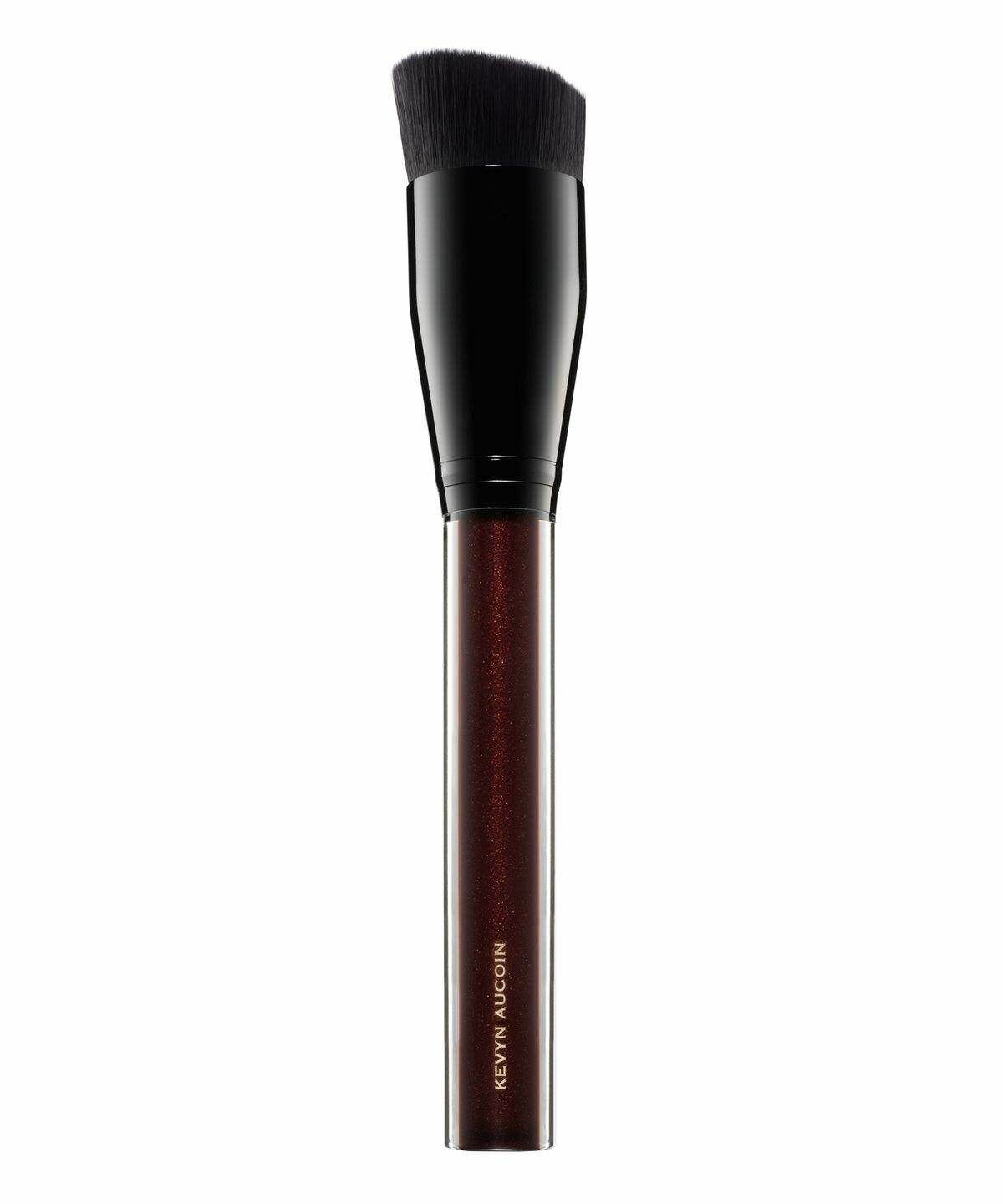 Кисть для лица KEVYN AUCOIN "The Angled Foundation Brush", скошенная, искусственная, черная