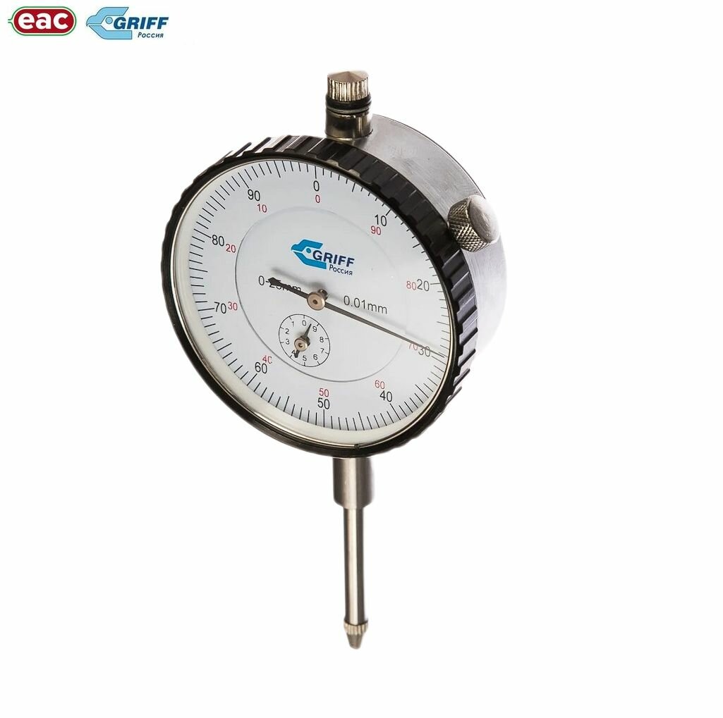 Индикатор часового типа GRIFF ИЧ10 с ушком для калибровки форсунок ГБО