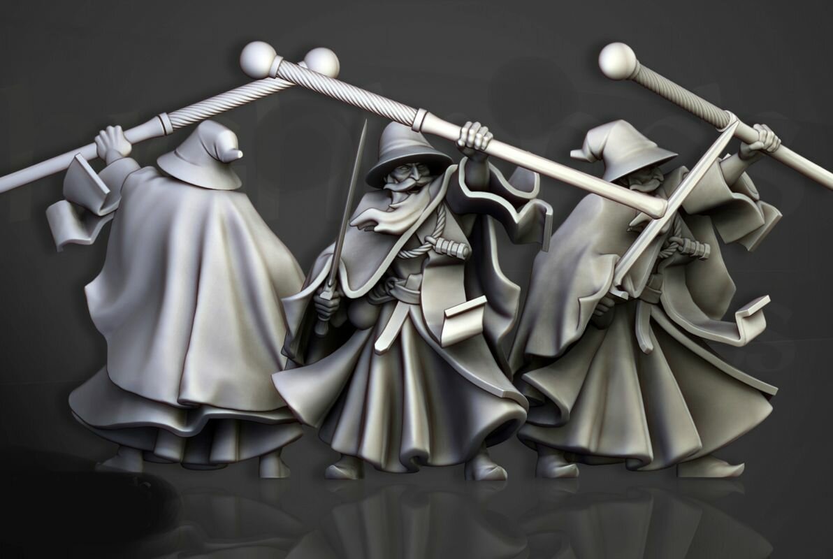 Гендальф Волшебник, Друид (доп. класс: Маг, Чернокнижник, Колдун) Властелин колец миниатюра для DnD (ДнД) и других Настольных игр (НРИ, Варгеймов или РПГ), фентези тематика