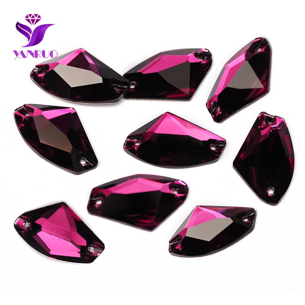 YANRUO Кристальные стразы Аметист Фиолетовый, 9x14mm 204 30pcs