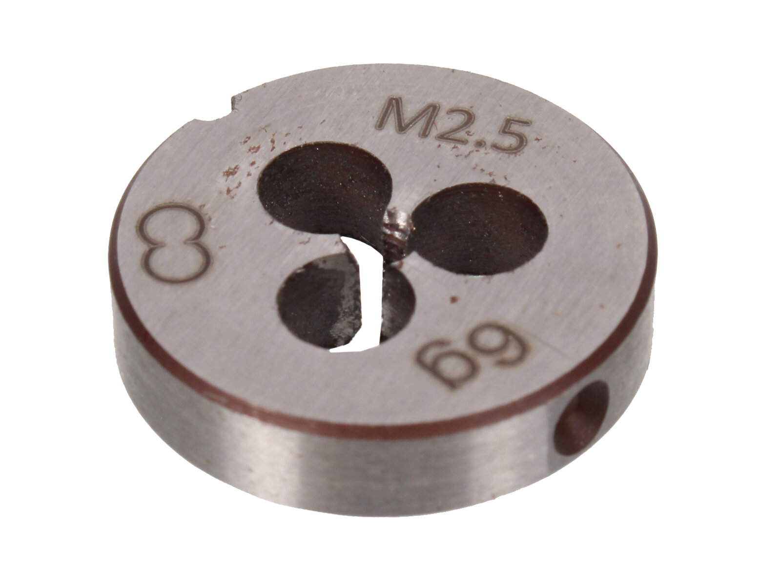 Плашка М2.5х0.45 D-20 мм ANROKEY, инструментальная сталь, 1шт.