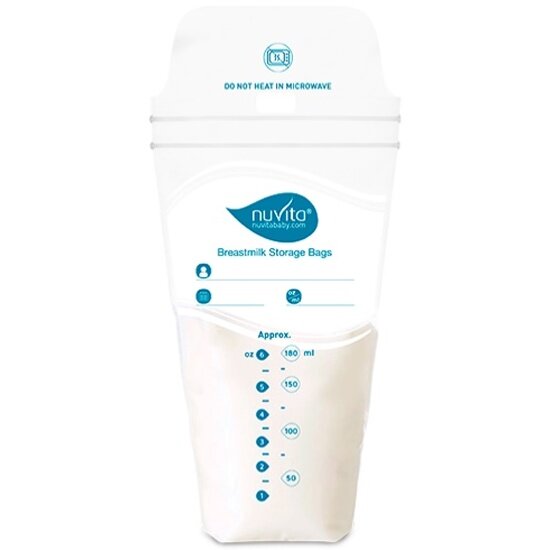 Пакеты для заморозки и хранения грудного молока Nuvita NU-ALTL0038 Disposable milk bags 1253, 25 шт.