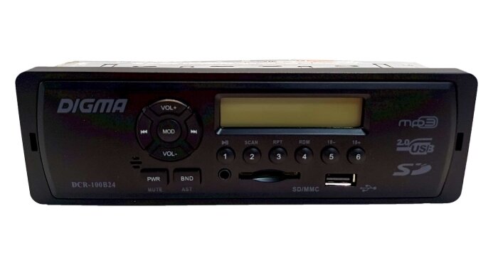 Автомагнитола Digma DCR-100B24