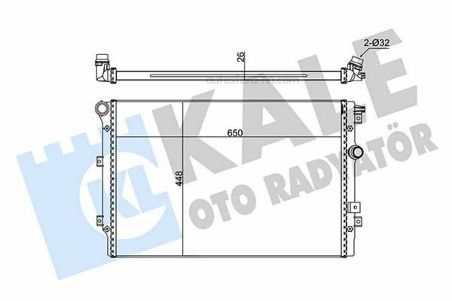 KALE 346060 Радиатор охлаждения для а/м VW Tiguan (08-) паяный