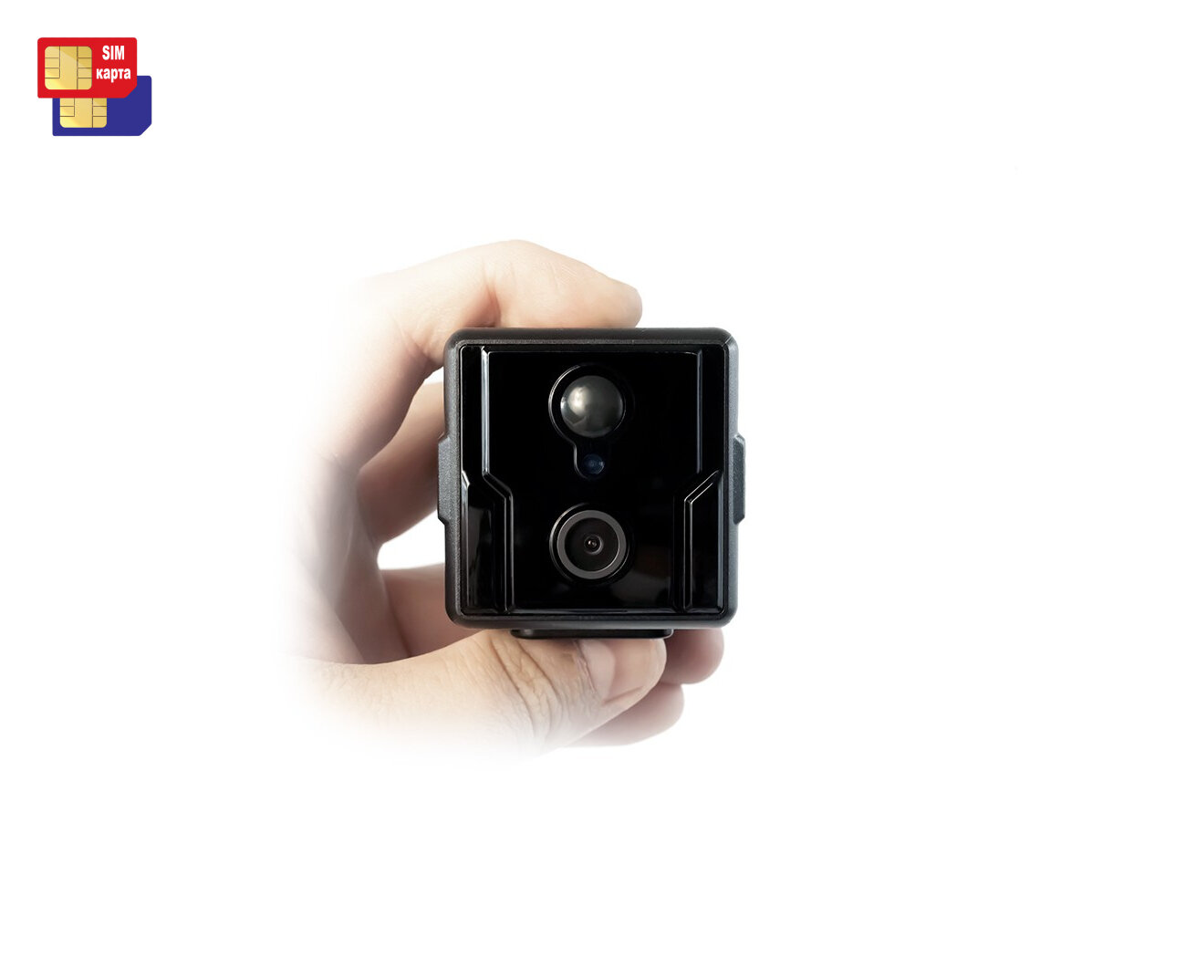 Мини 3G/4G IP камера видеонаблюдения 3mp JMC-4G-AC2 (MicroSD) (Y11821G9T) с удалённым доступом с датчиком движения и определением человека. Запись н