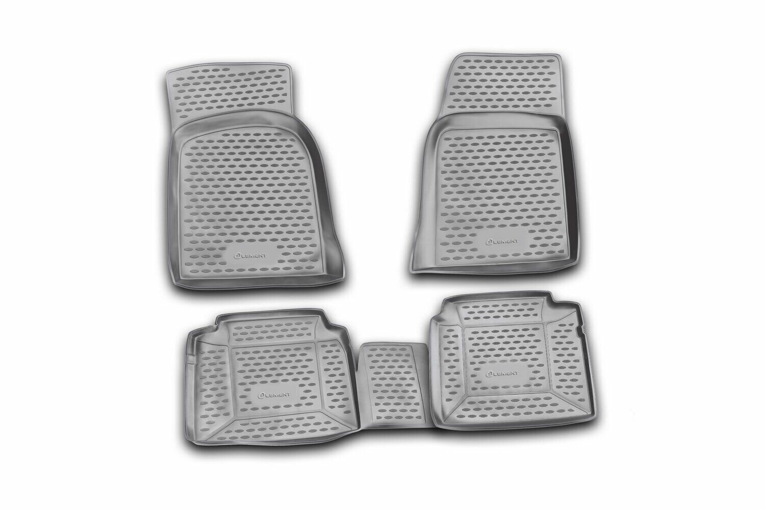 Коврики Standard, в салон ВАЗ 2104-07, 1982- , 4 шт. (полиуретан, чёрные) Element. NLC.52.10.210