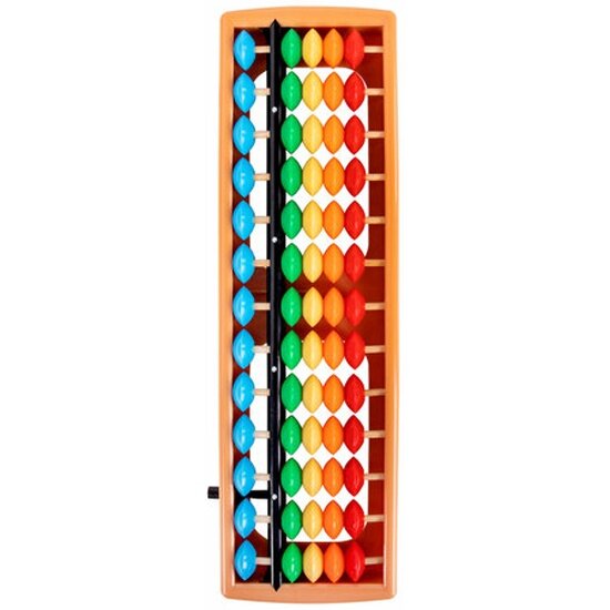 Счеты Юнландия Абакус (соробан) радужные "Ментальная арифметика", 13 разрядов кнопка обнуления, 106239