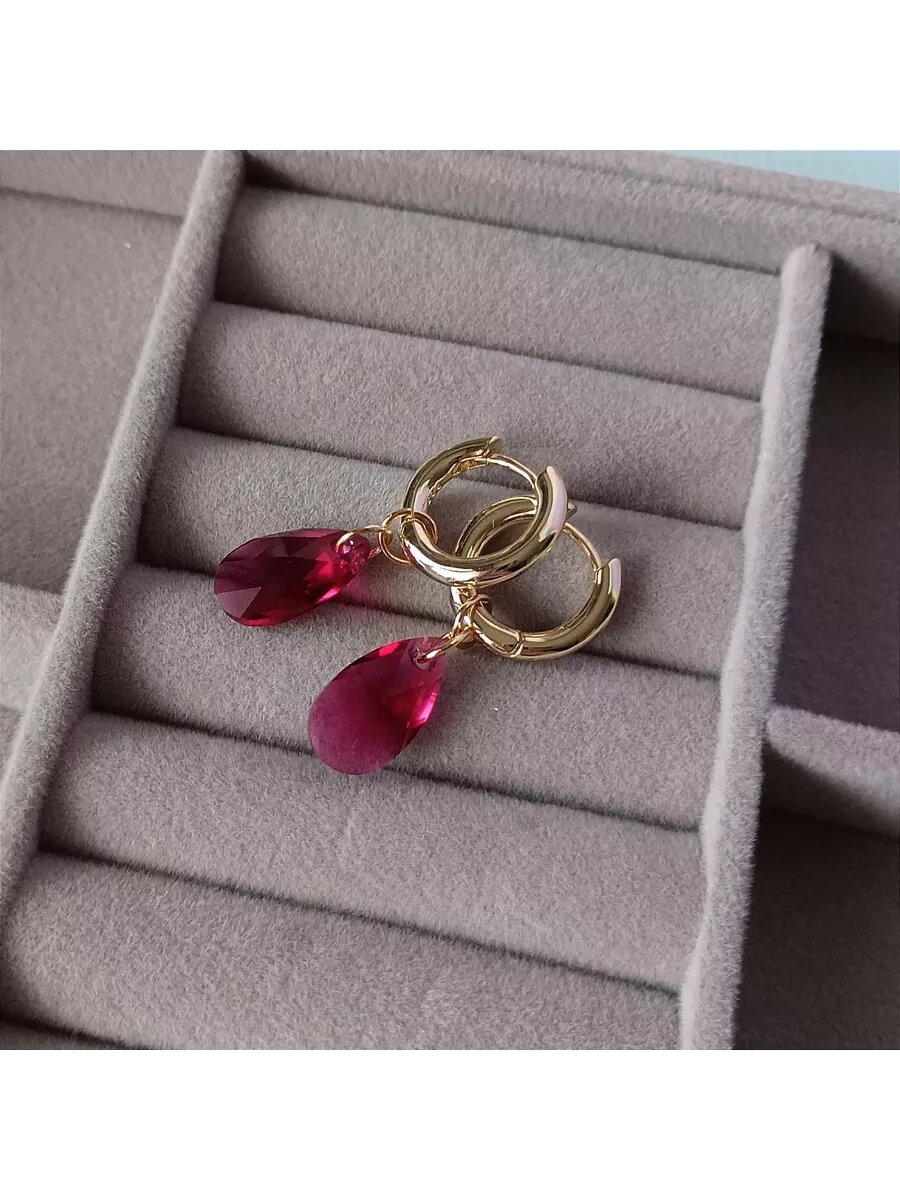 Серьги конго, хрусталь