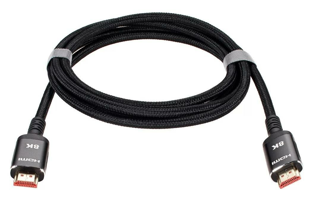 Кабель HDMI 19M/M, ver. 2.1 8KX60Hz (Econom) оплетка 2m iOpen