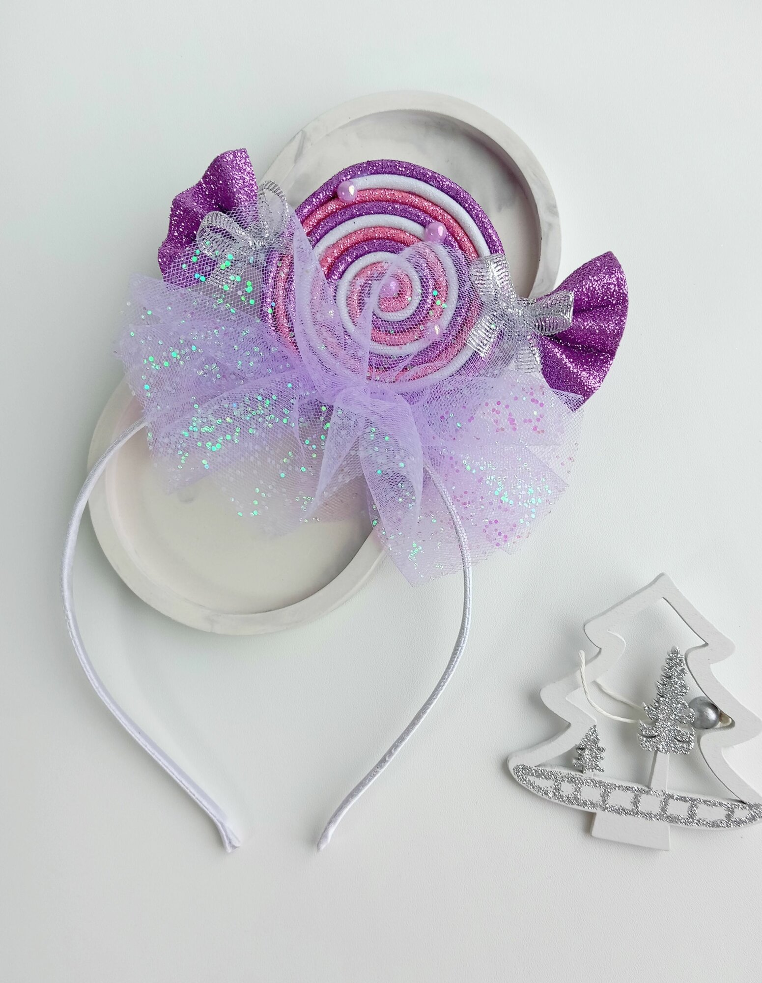 Ободок конфетка ручной работы для девочек