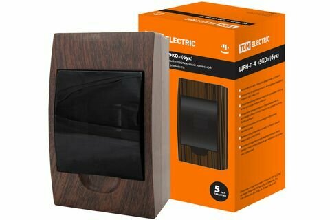 Щит распределительный навесной ЩРН-П- 4 модуля IP40 "ЭКО" (бук)0901-0019