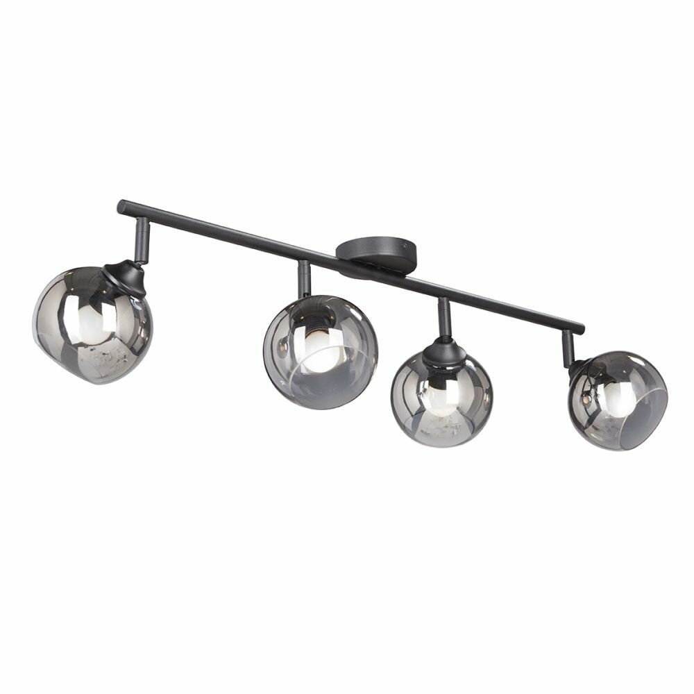 Люстра Vitaluce V4313-1/4PL, 4хE27 Макс. 60Вт Черный, Матовый / Виталюче.