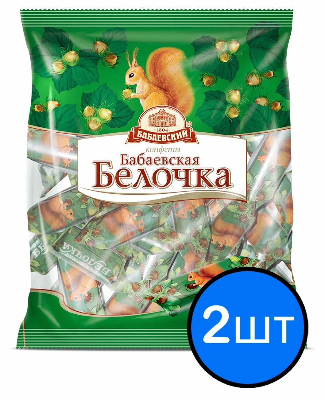 Конфеты Бабаевская Белочка, 200г х 2шт