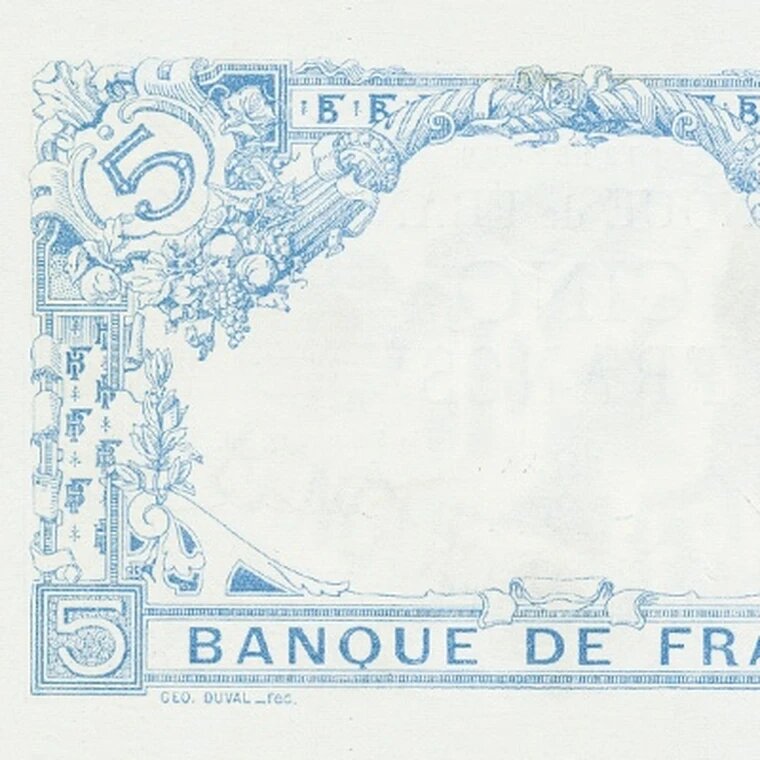5 франков 1915 года банк Франции, сувенирная копия, банкноты и купюры редкие коллекционные