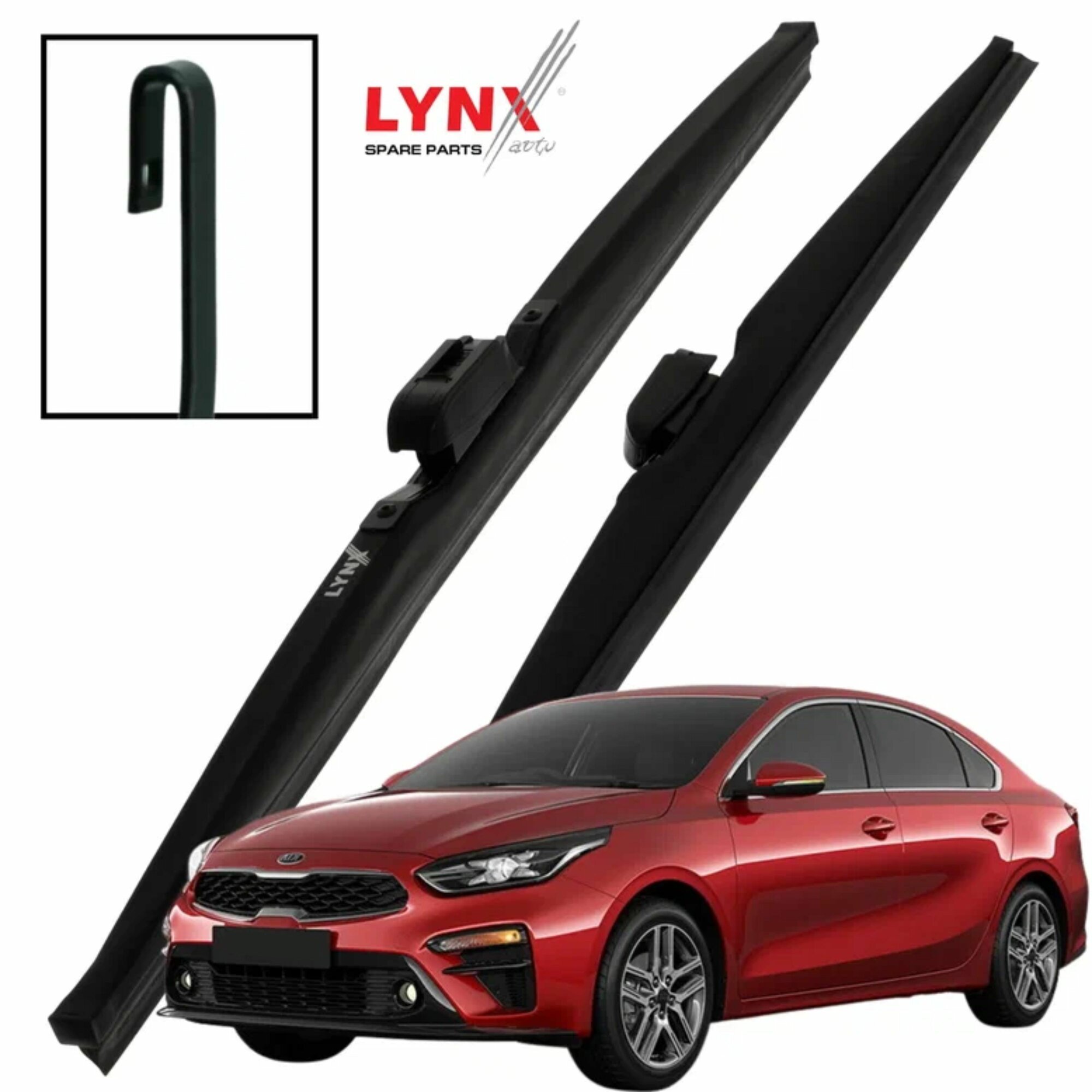 Дворники Kia Cerato (3) BD / Киа Серато 2018 2019 2020 2021 Щетки стеклоочистителя зимние LYNXauto к-т 2шт, 650мм-400мм