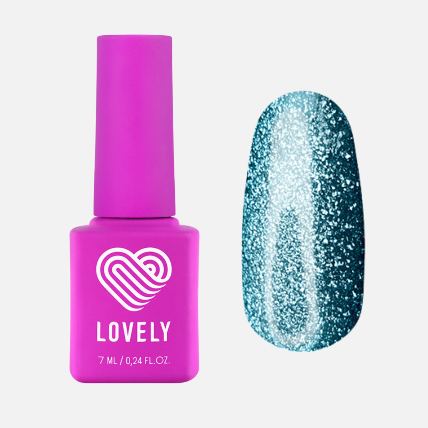 Гель-лак Lovely GC01 Glitter Cat, 7 ml магнитный, жидкая фольга