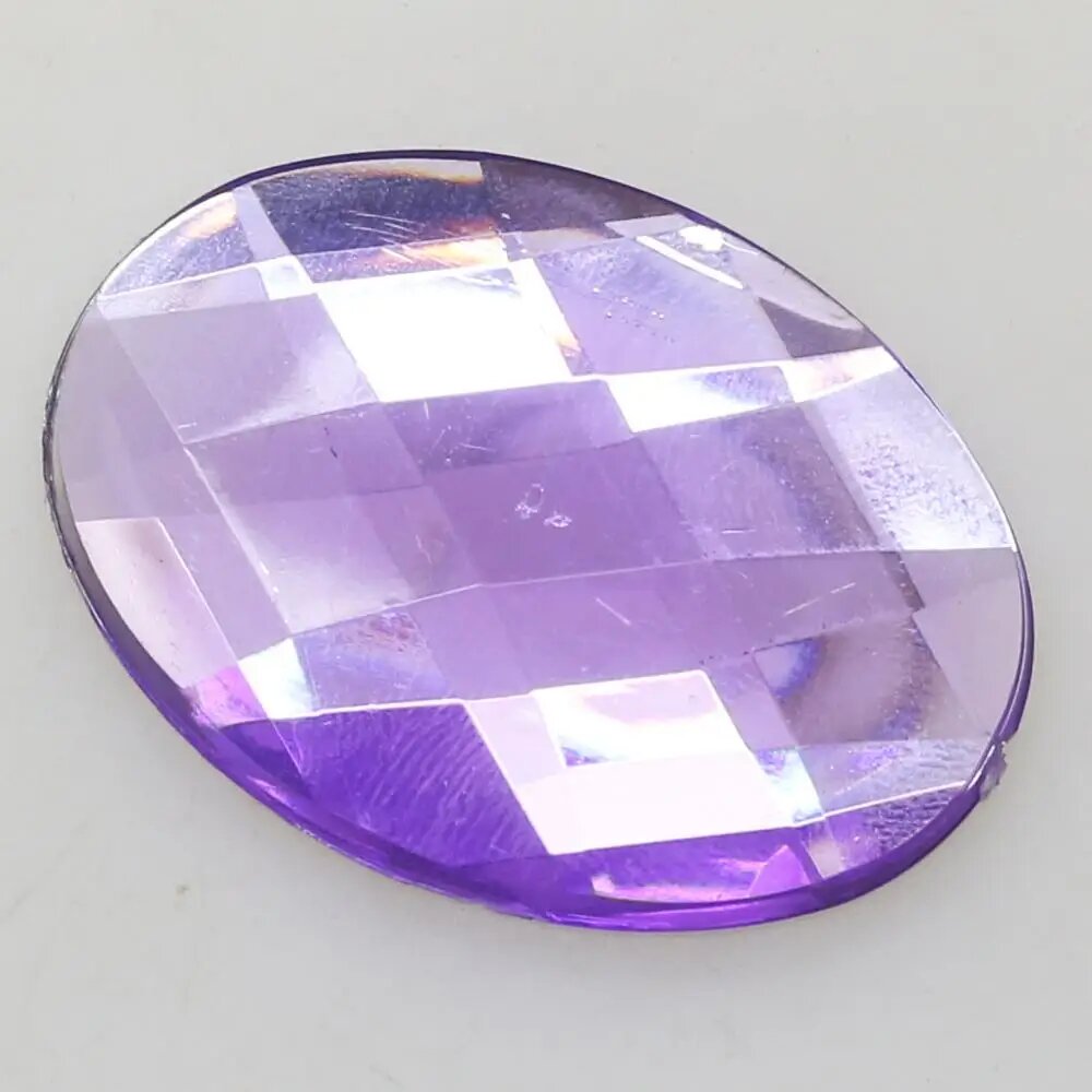 Фиолетовые акриловые стразы овальные 30*40 мм, Color: 46