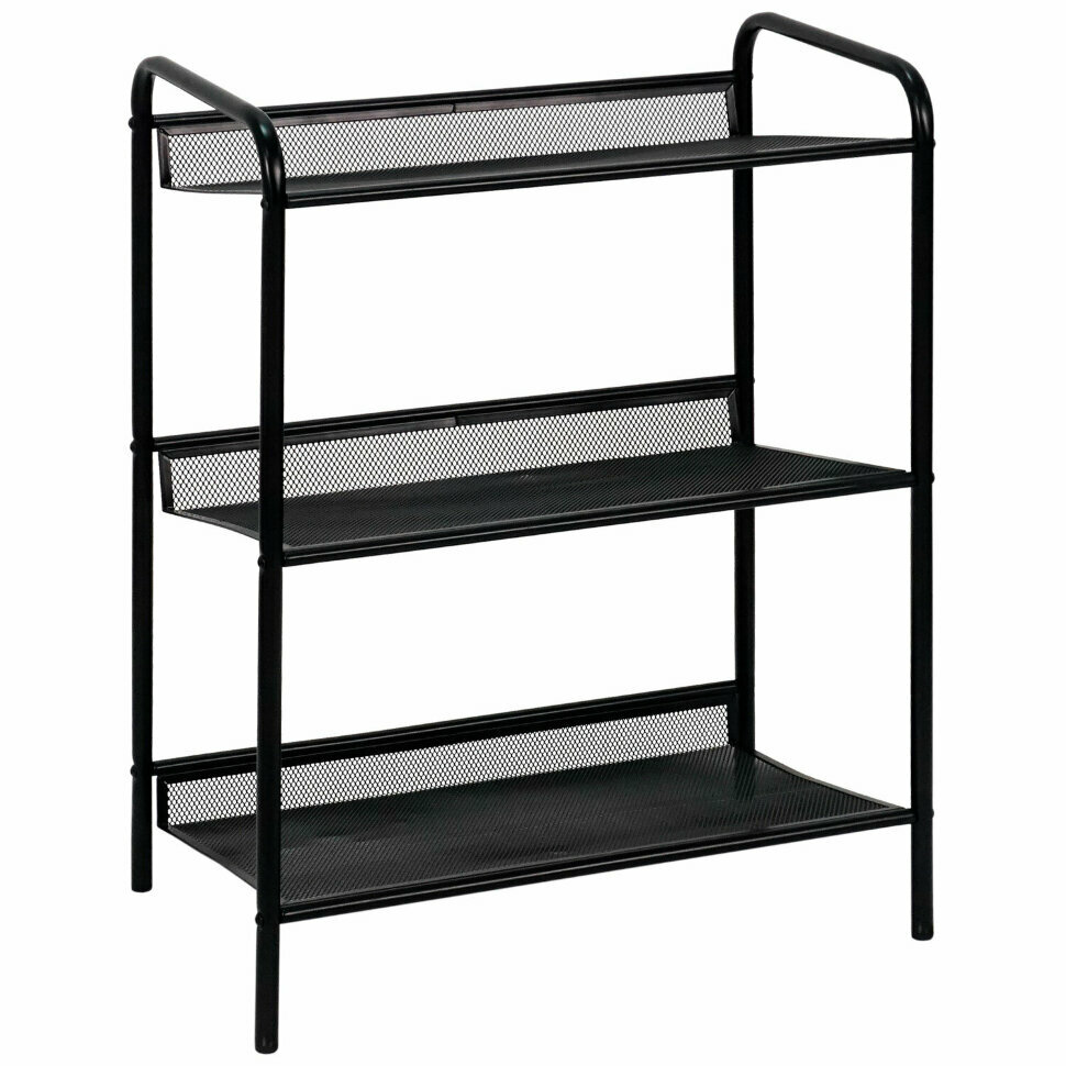 Полка для обуви "Женева-13", 450х270х600 мм, 3 полки, металл, чёрная, ПДО Ж13 Ч, 700918