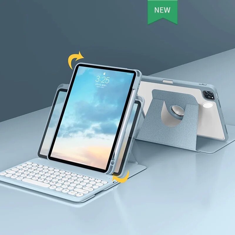 360 ° Вращающийся чехол с клавиатурой для Huawei MatePad 11,5 дюймов 2025 SE 2024 11 дюймов Matepad 11 2023 2021 11,5 Air 11,5 дюймов 11,5S 2024