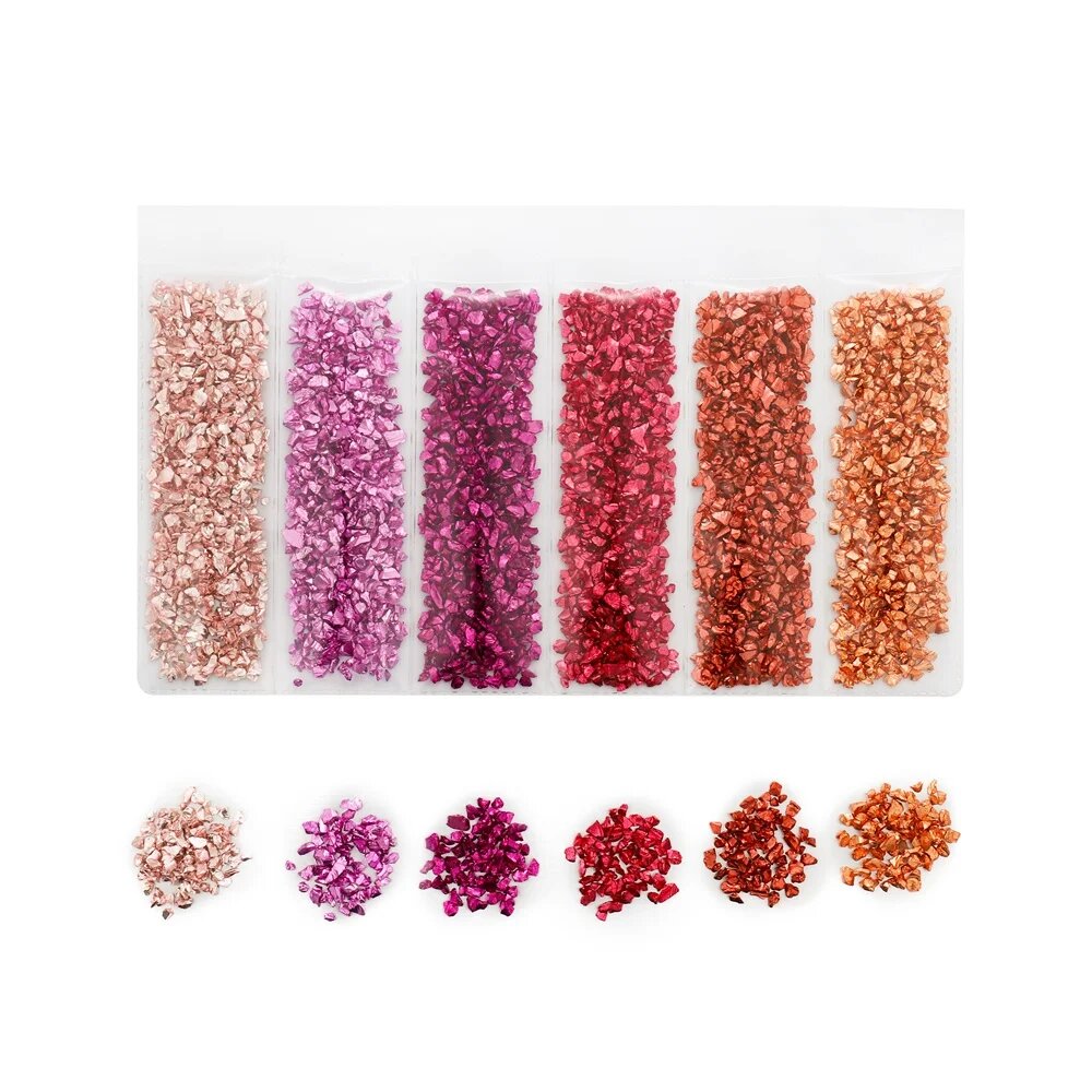 Разбитые стеклянные камешки Mixied для рукоделия