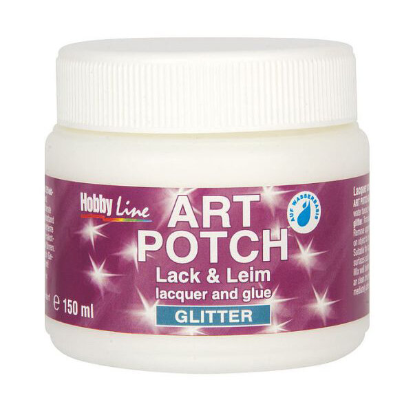 Клей-лак ART POTCH глиттер золото для декупажа, 150 мл