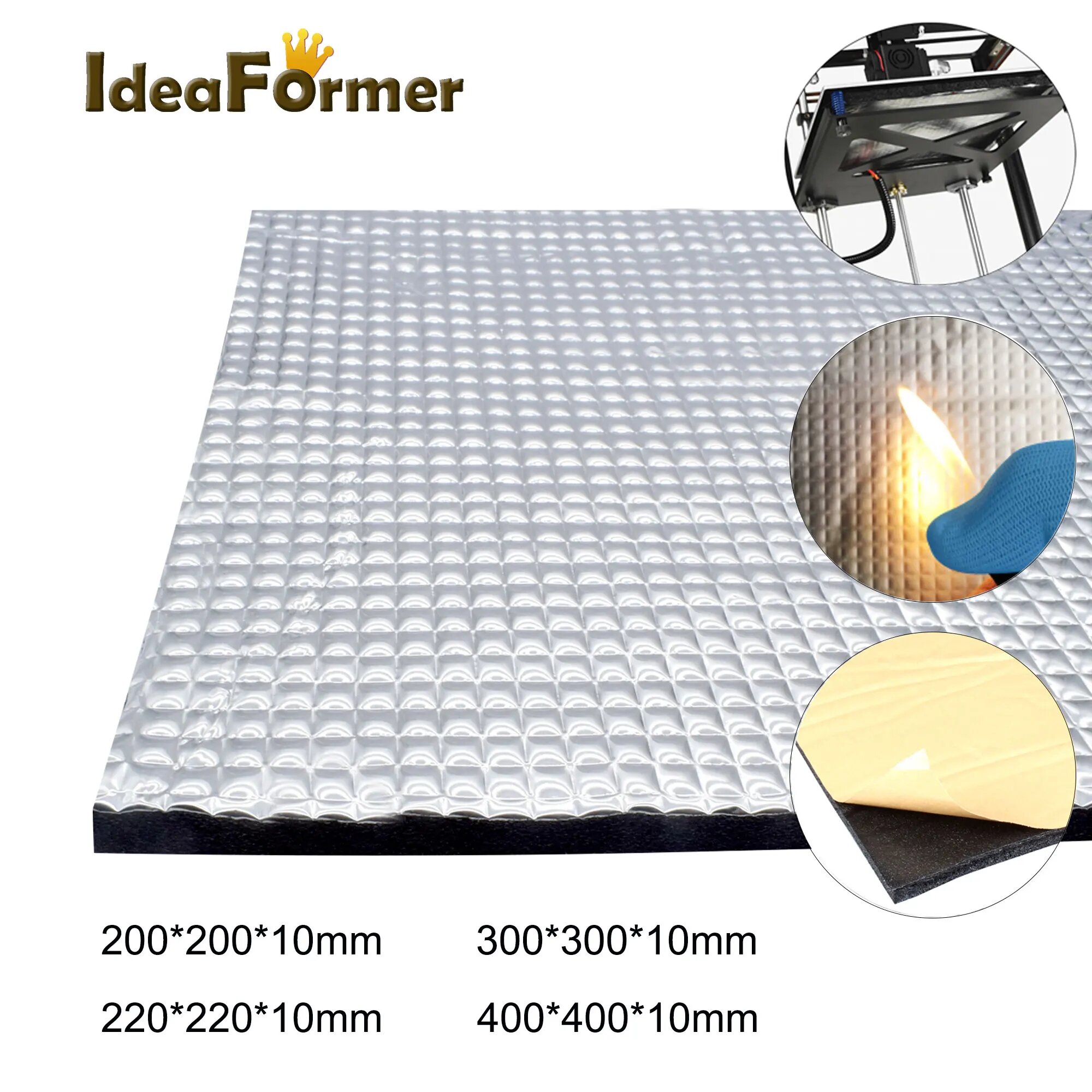 Теплоизоляционная фольга IdeaFormer 300x300x10 мм