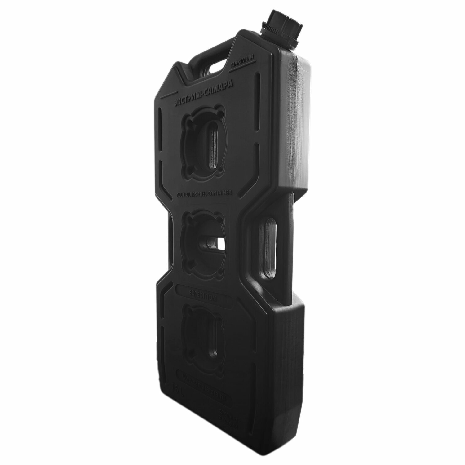 Канистра "Экстрим-Самара" 16 л (чёрная) с доп. отверстием по центру kan-EX-SAM-16L-BK