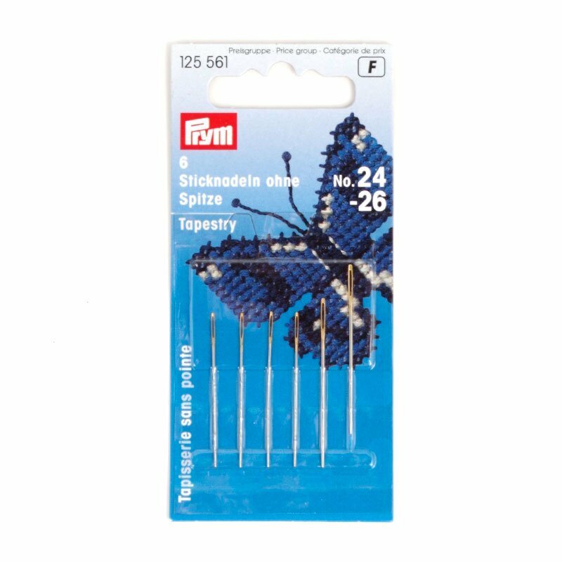 Иглы для вышивания PRYM ручные, со скругленным острием, №24-26, 6 шт (PR.125561)