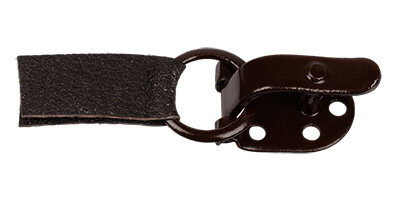 Gamma FCO-RJ46 Крючок шубный 15 мм в пакете цветной №03 коричневый для отделки меховых изделий