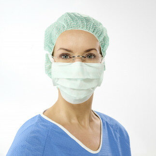 Маски хирургические Sentinex AntiFog (Сентинекс АнтиФог) препятствуют запотеванию очков хирурга, трехслойные, 50шт, 162004 (11986)