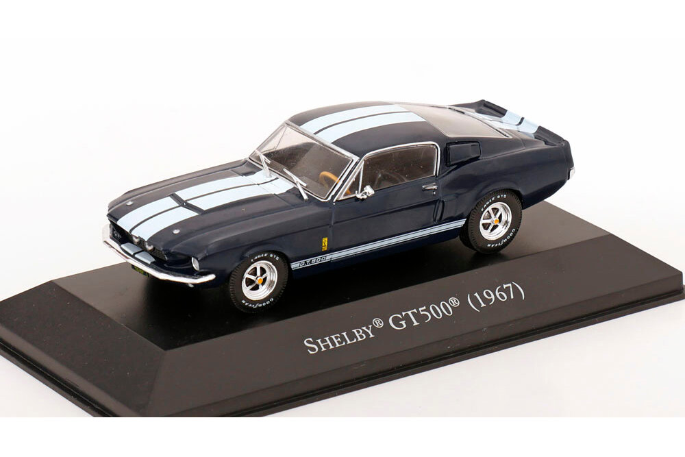 Модель коллекционная ALTAYA Ford shelby mustang GT500 1967 dark blue/white