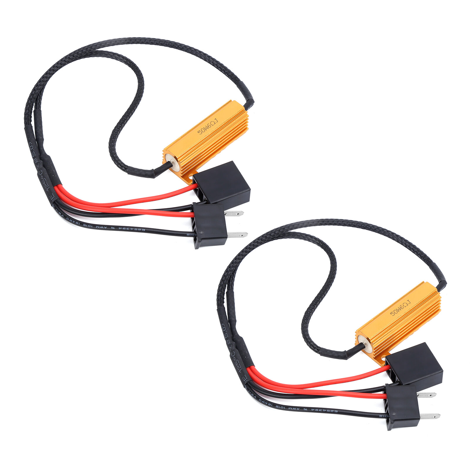 50W LED декодер, 2 шт, 6Ω, для H7 ламп, без ошибок, для автомобиля, plug and play