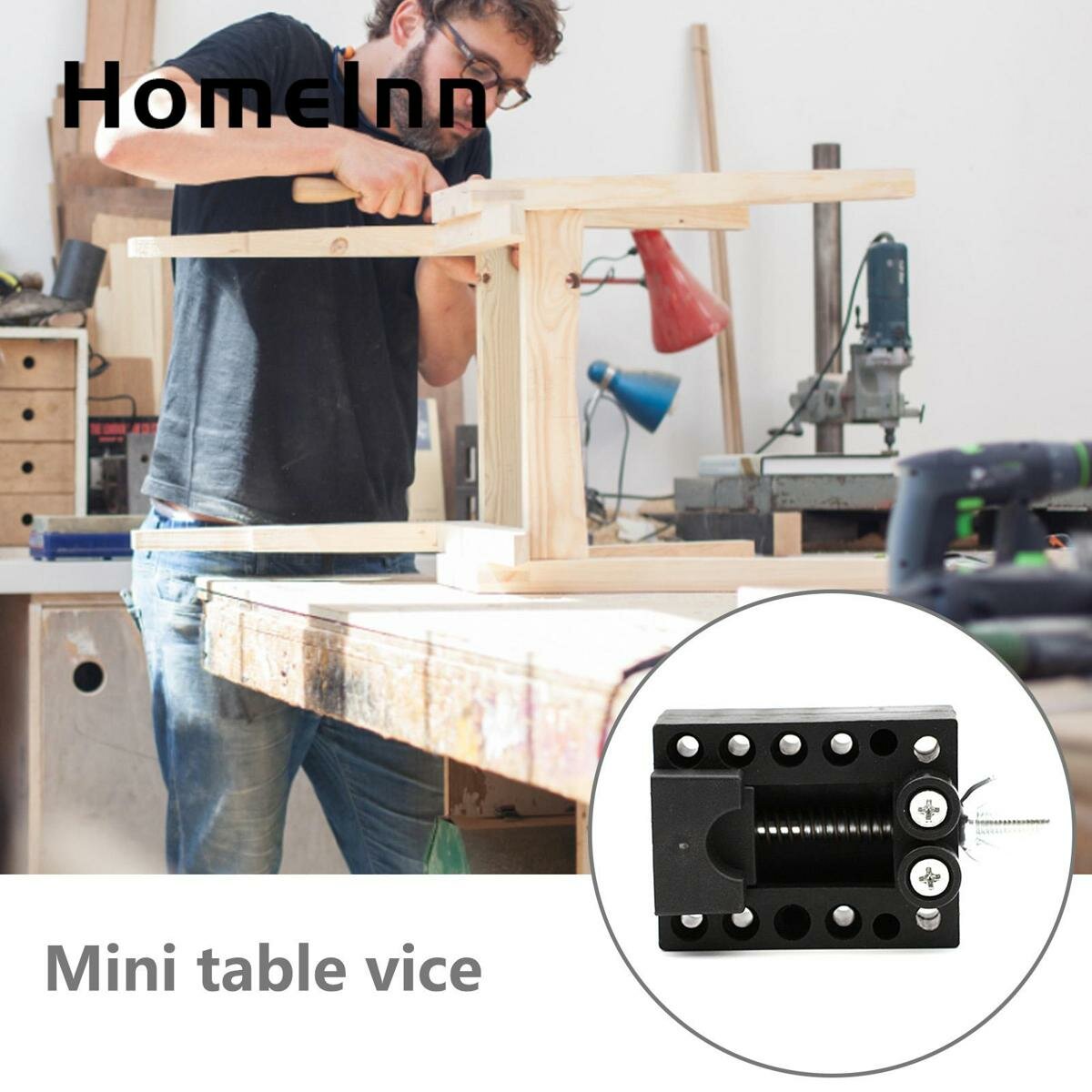 HomeInn Table Flat Vise High Hardness Mini Bench Clamp Jewelry DIY Tools