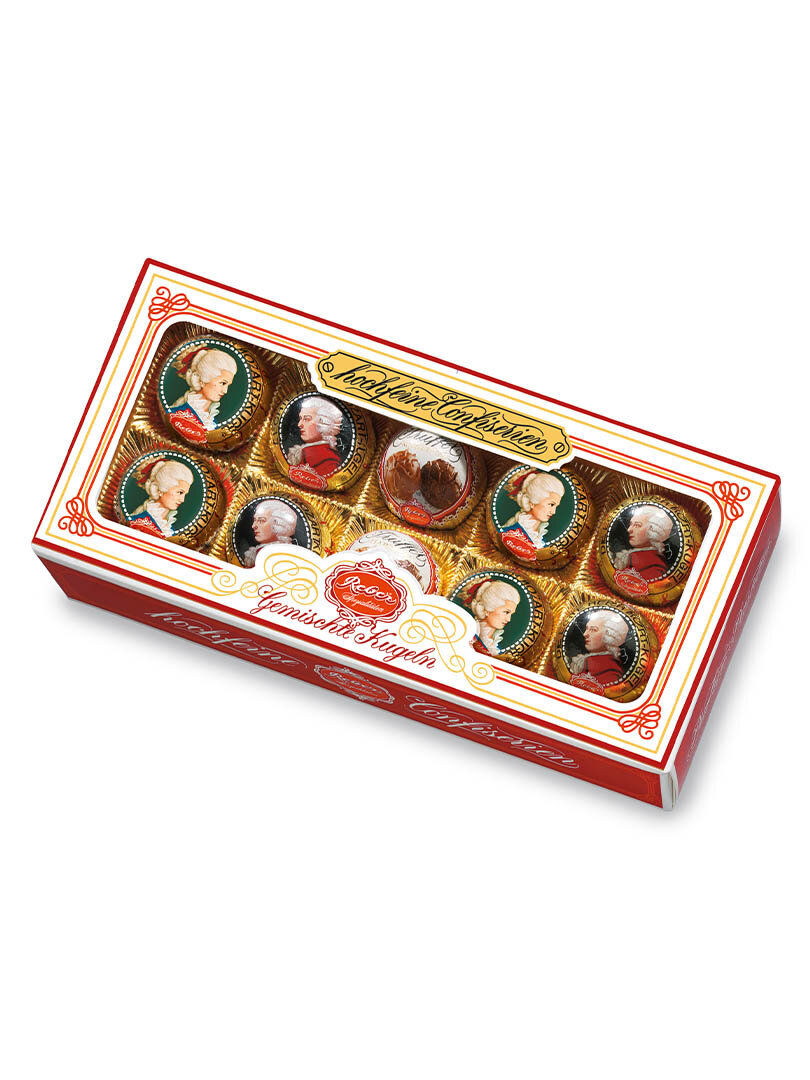 Конфеты шоколадные Reber Моцарт ассорти из горького и молочного шоколада, 200 г