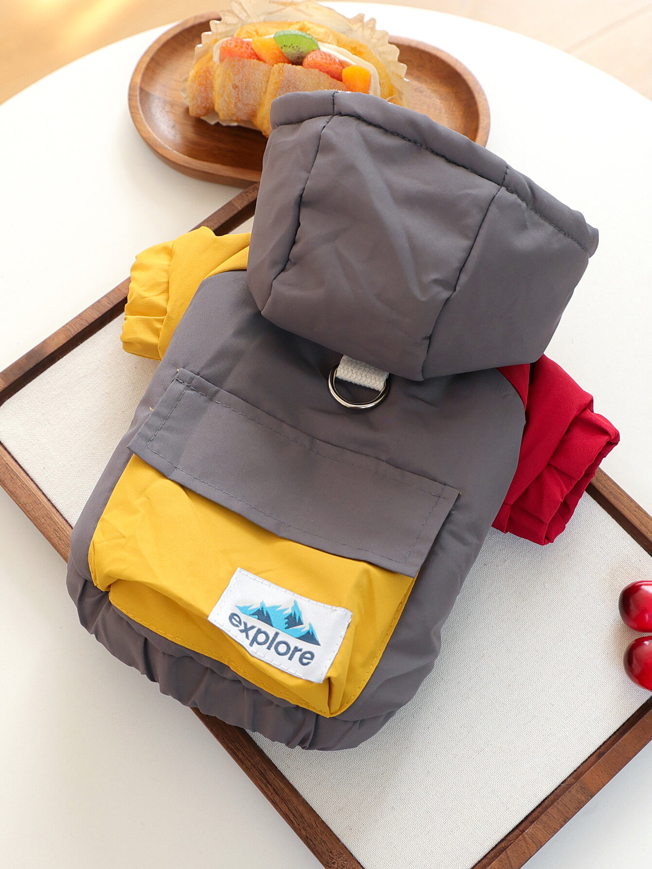 Домашние животные Маленькие собаки могут носить хлопчатобумажную одежду, серую, COOL DOG, ветрозащитную и теплую