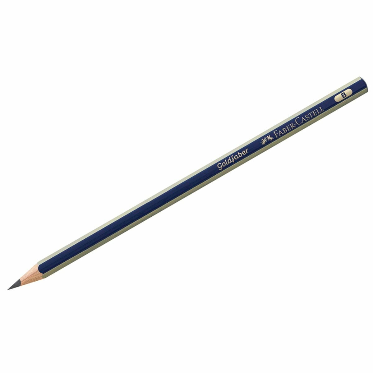 Карандаш чернографитный Faber-Castell Goldfaber 1221 (В, заточенный) (112501), 72шт.