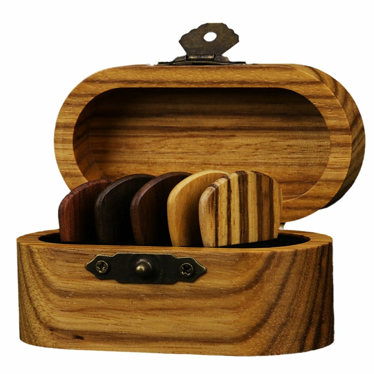 Деревянные медиаторы для электрогитары, акустической или бас-гитары, набор из 5 предметов