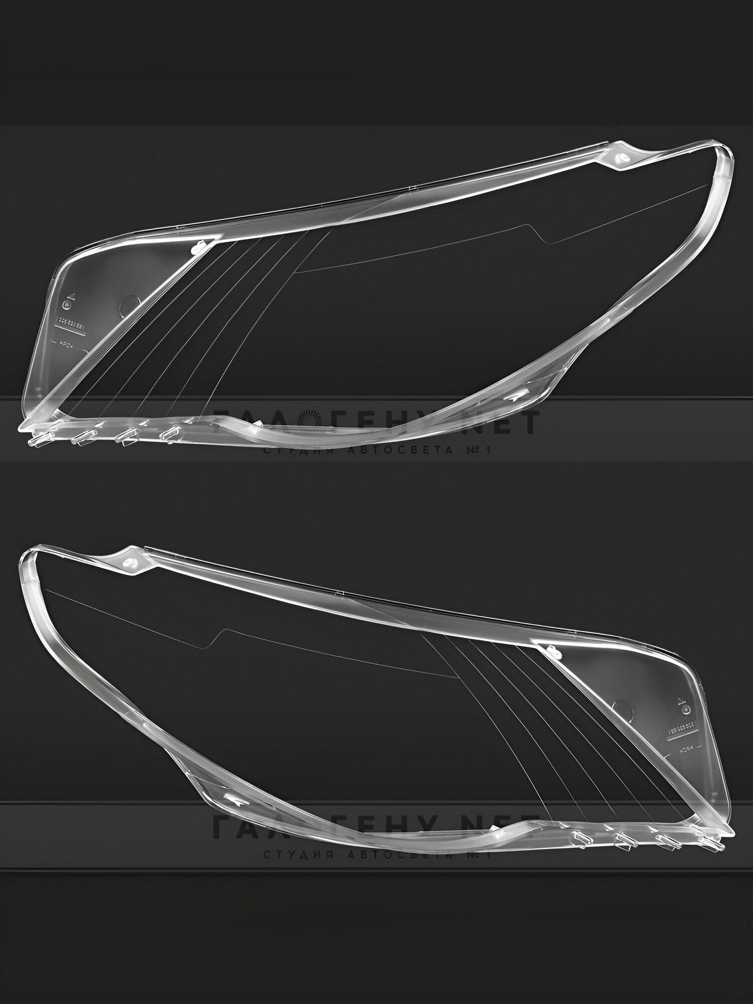 Стекла фар GNX для Volkswagen Passat CC (2008-2012), левое и правое, поликарбонат