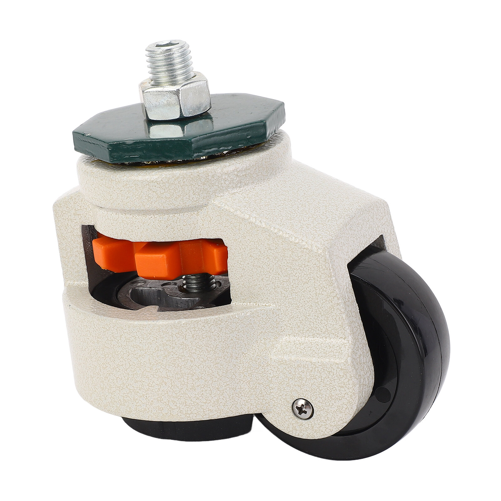Leveling Stem Caster 75mm Outer Diameter Height Adjustable M16 Threaded Wheel for Workbench Cabinet — фото 1