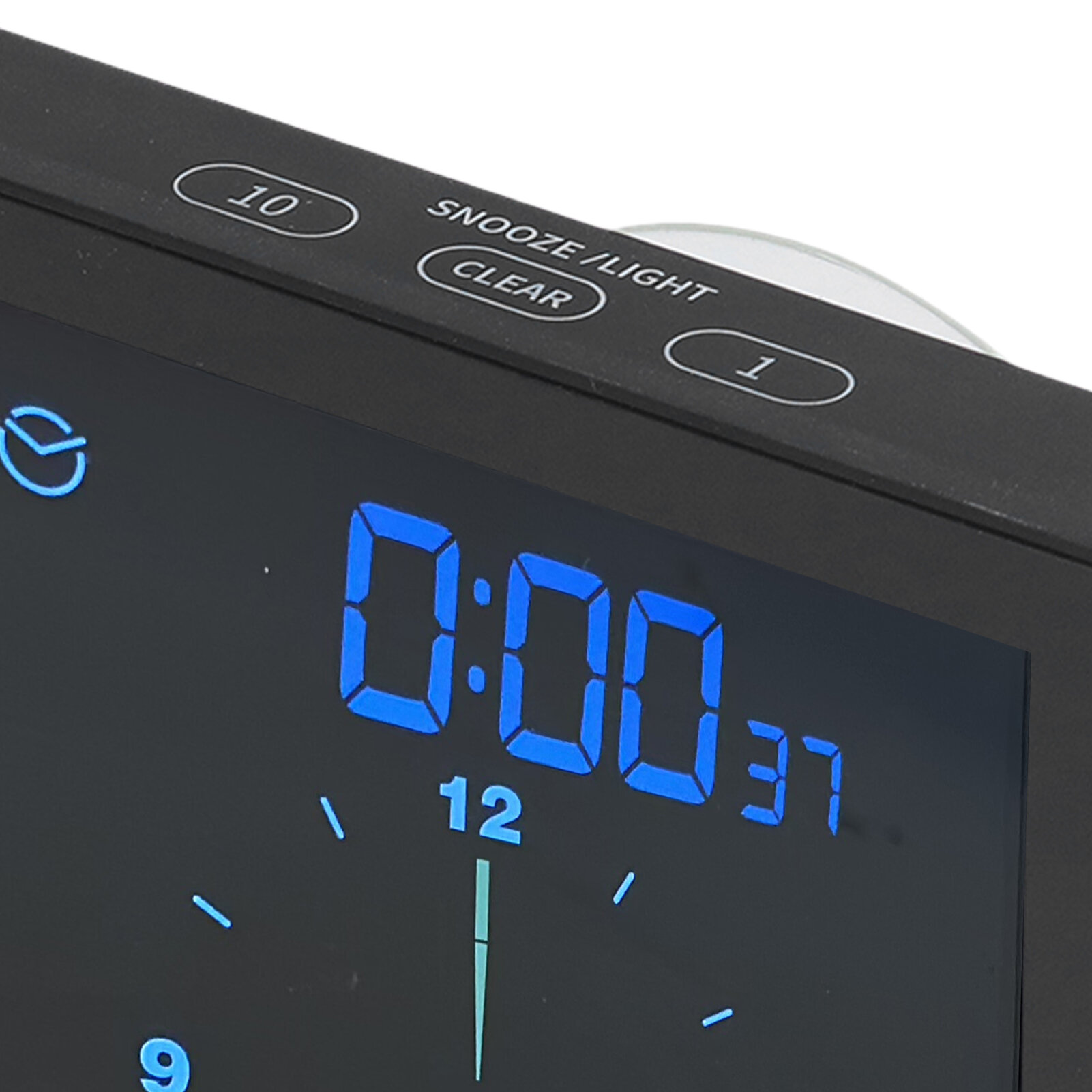 5-дюймовые настенные часы для душа, цифровой таймер, будильник, дисплей температуры и влажности, водонепроницаемые для домашней ванной комнаты, черный