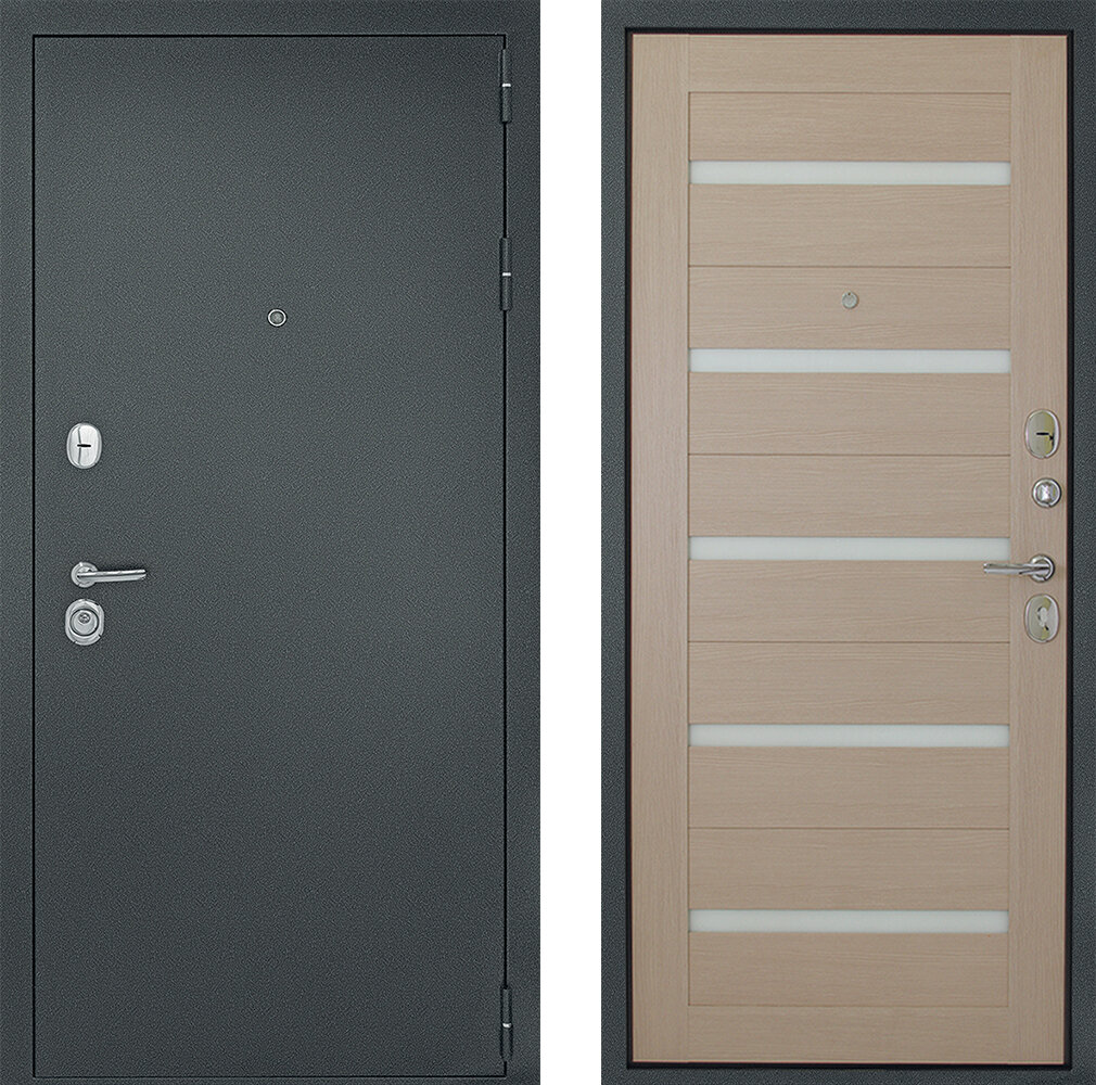 Входная дверь Рубиус царга капучино 960х2050 левая наружу