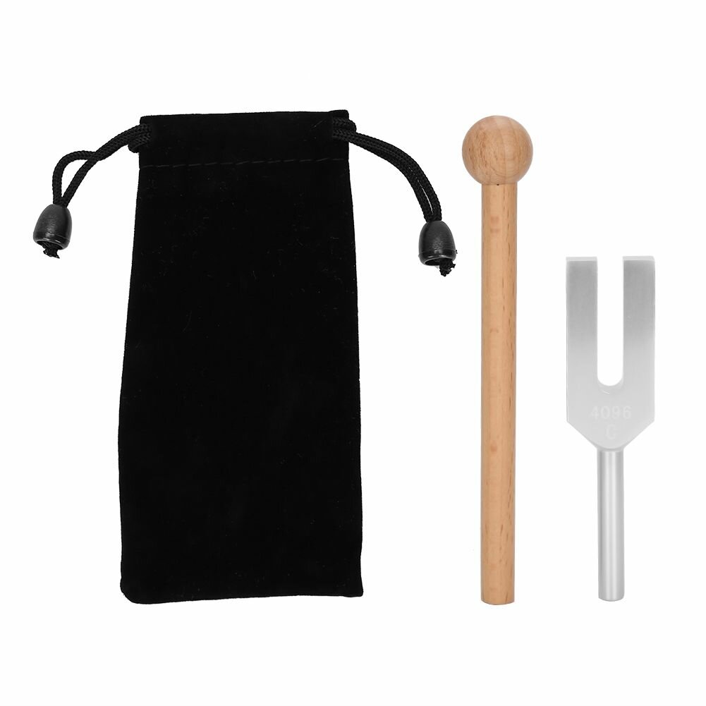 Набор камертонов из алюминиевого сплава, инструмент для звуковой терапии 4096 Гц, деревянный молоток для камертоновой терапии, звукового исцеления, медитации